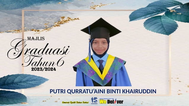 GRADUASI MURID TAHUN 6, SEKOLAH RENDAH. | PPTX