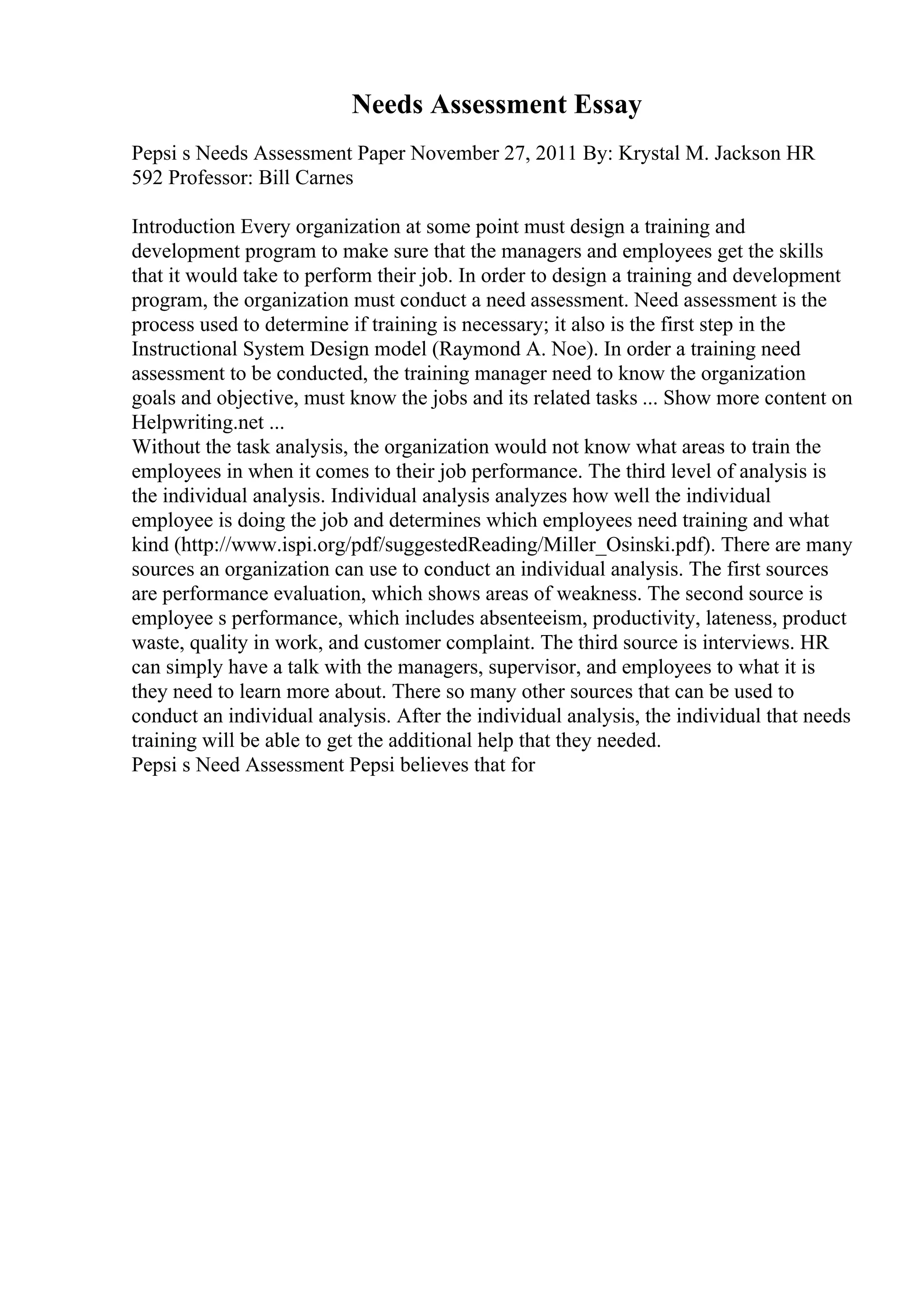 Graduate Admissions Essay Sample | PDF