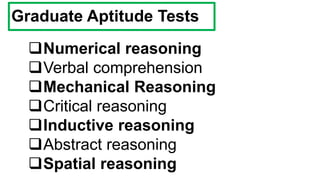 Graduate Aptitude Tests Questions and Answers | PPTX