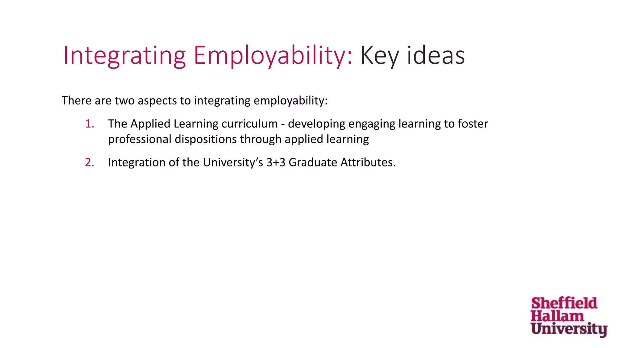 Intergrating Employability | PPT