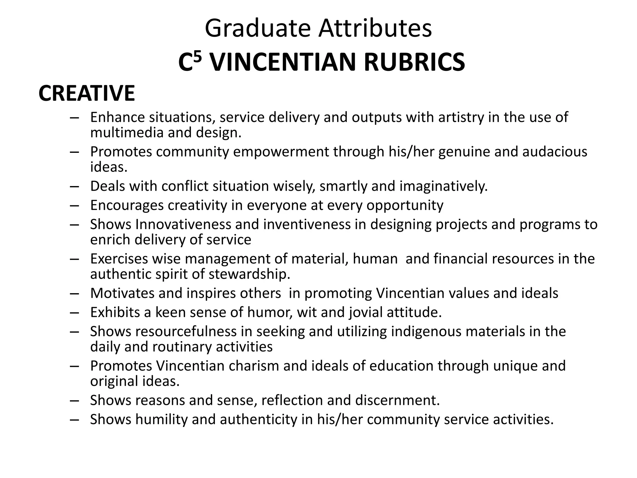 Graduate attributes c5 | PPTX