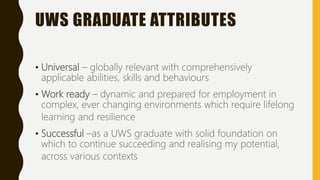 UWS Graduate Attributes | PPTX