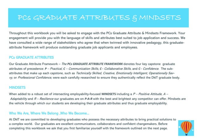 Draft - Graduate Attribute Workbook | PPT