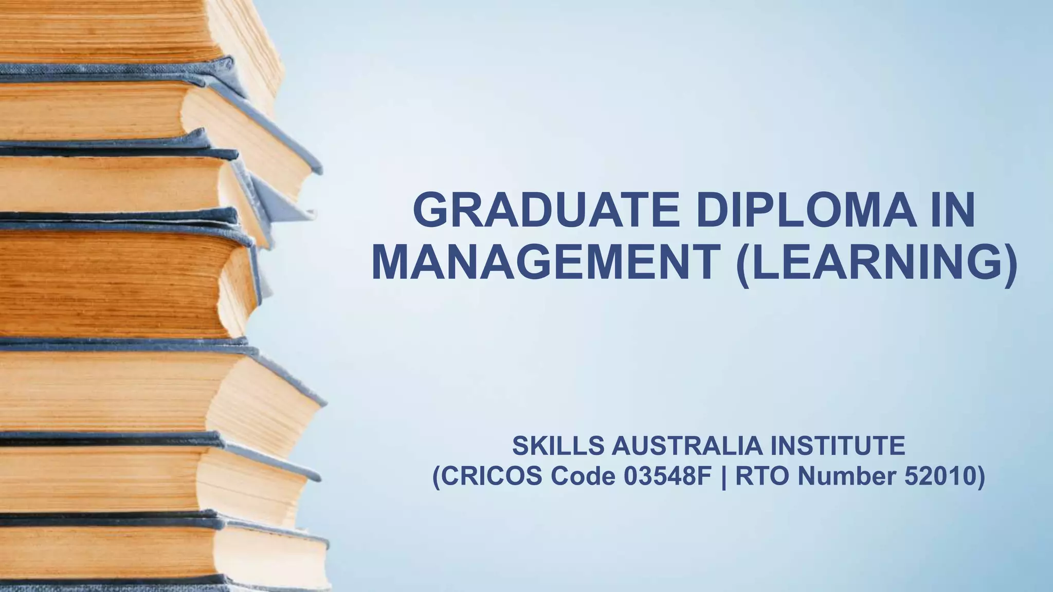 Become a general manager with our graduate diploma of management | PPT