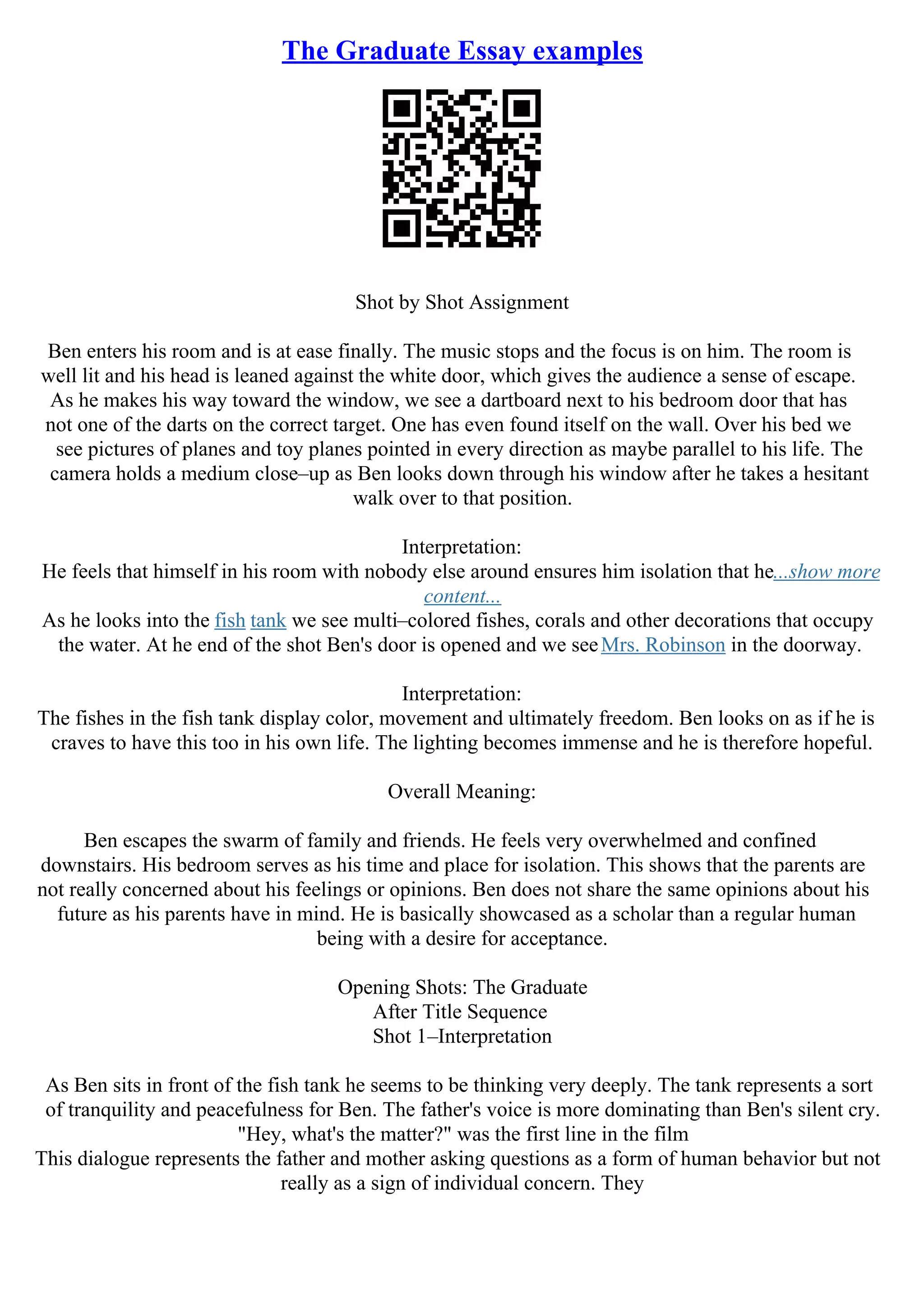 Graduate Essay Sample | PDF