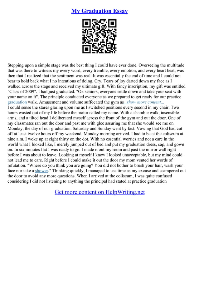 Graduate Essay Sample | PDF