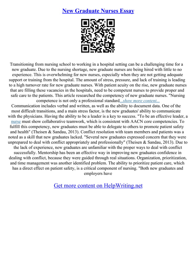 Graduate Essay Sample | PDF