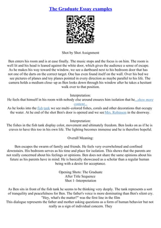 Graduate Essay Sample | PDF