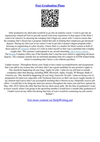 Graduate Essay Sample | PDF