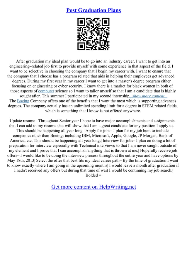 Graduate Essay Sample | PDF