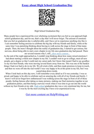 Graduate Essay Sample | PDF