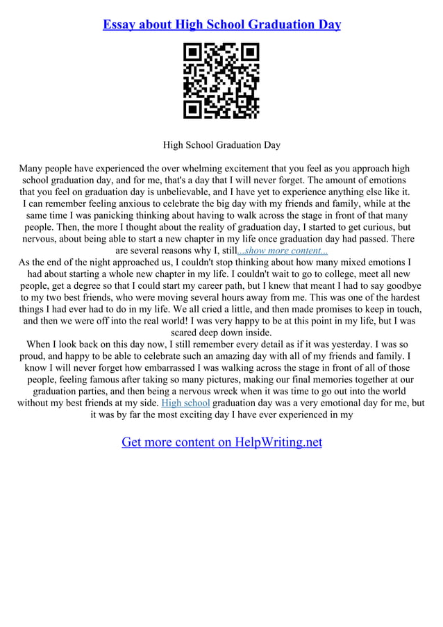 Graduate Essay Sample | PDF