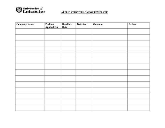 Application tracking form | DOC