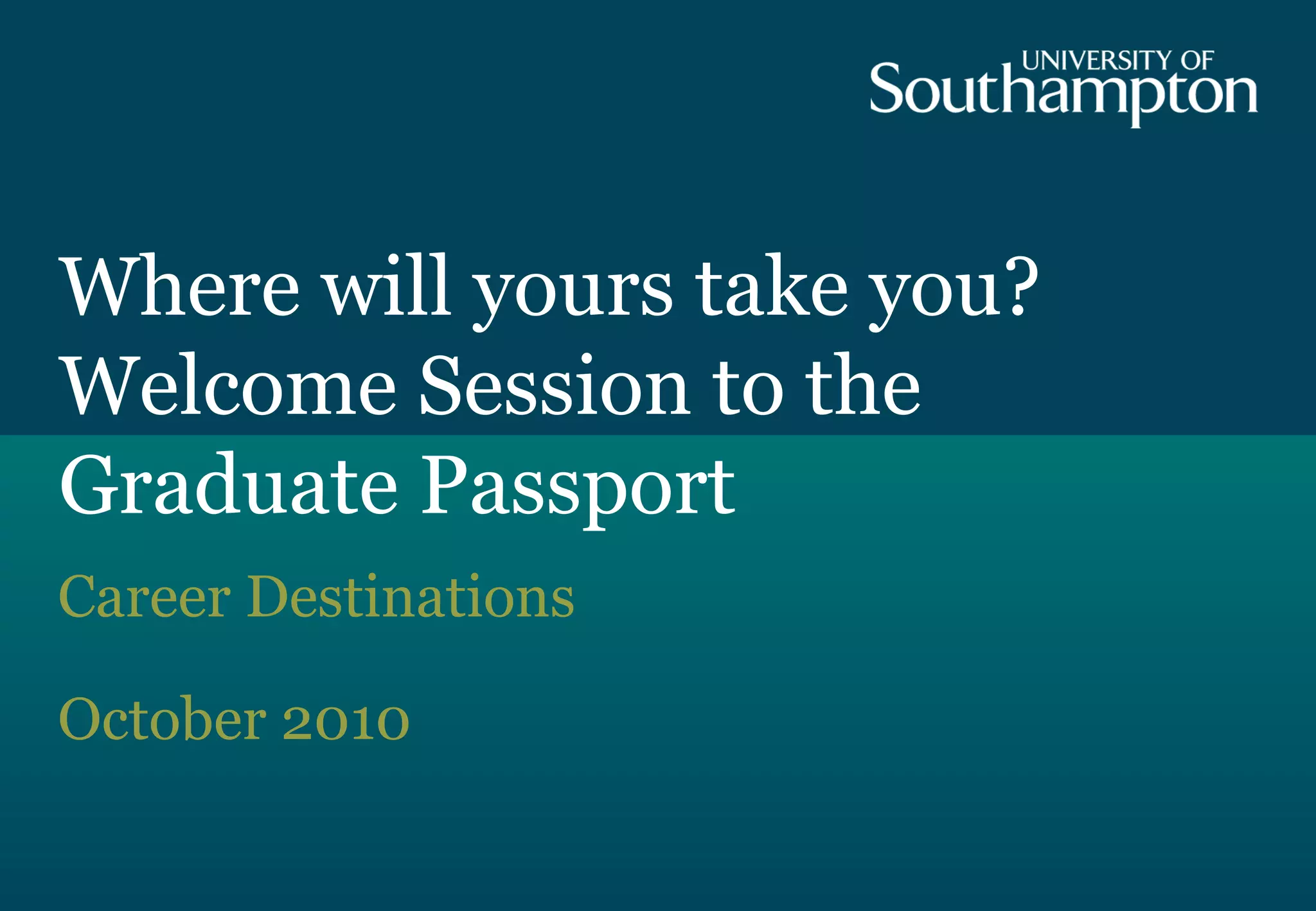 Graduate Passport Welcome Session | PPT