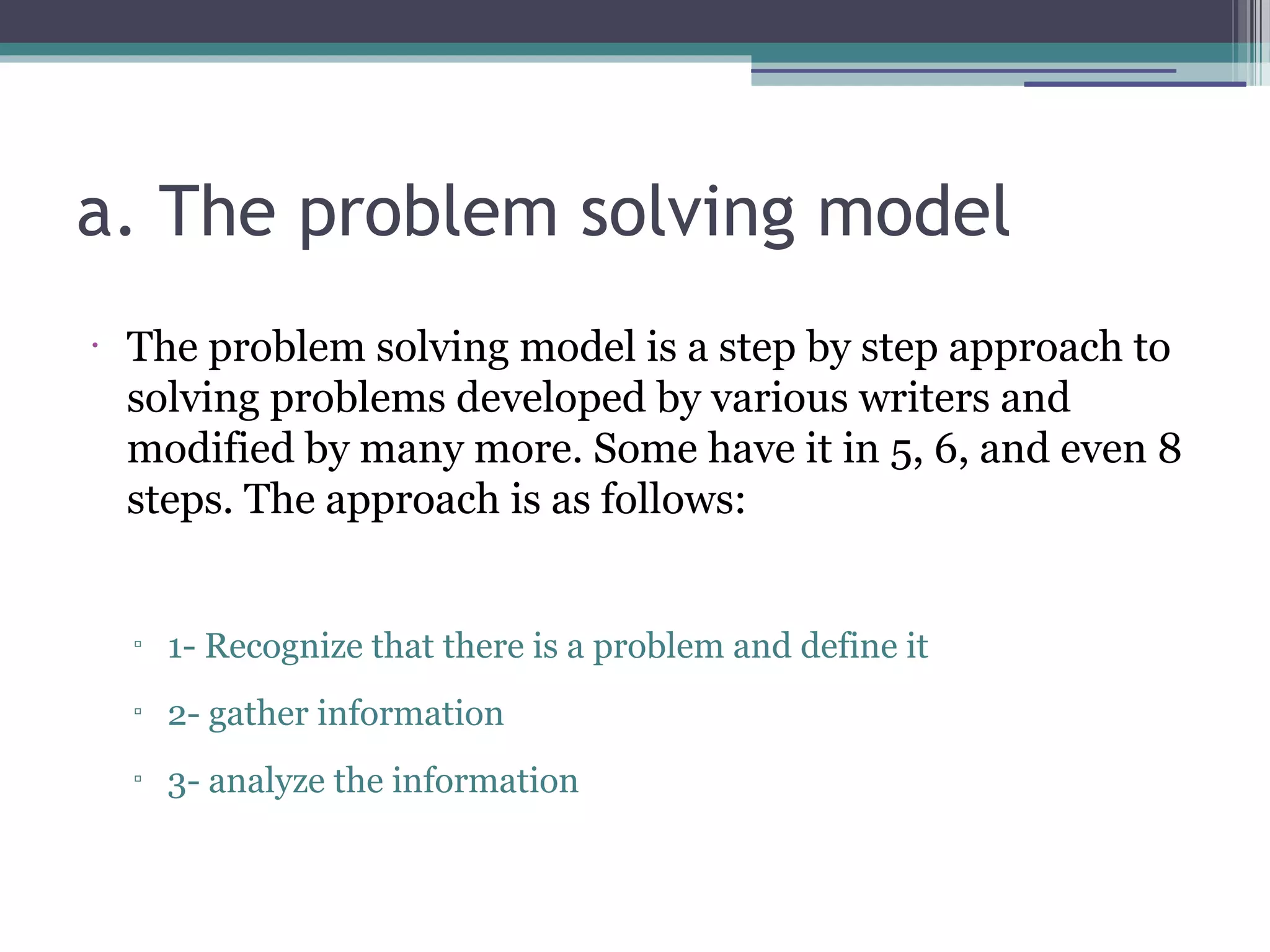Graduate problem solving | ODP