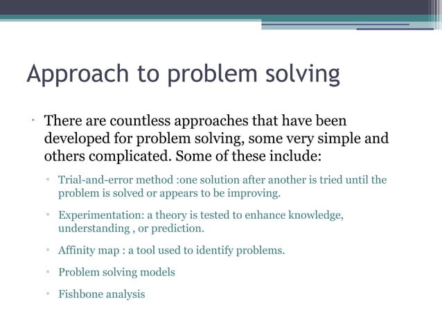 Graduate problem solving | ODP