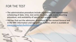 Graduate record examination (gre) | PPTX