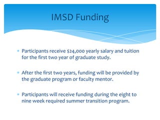 Graduate school imsd ppt example | PPT
