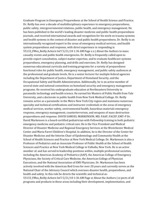 Graduate School USA Healthcare Emergency Management Questions.docx