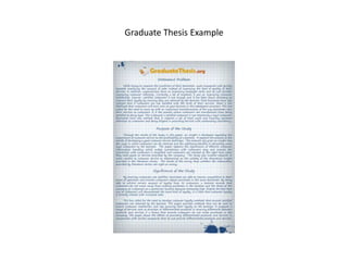 Graduate thesis | PPT