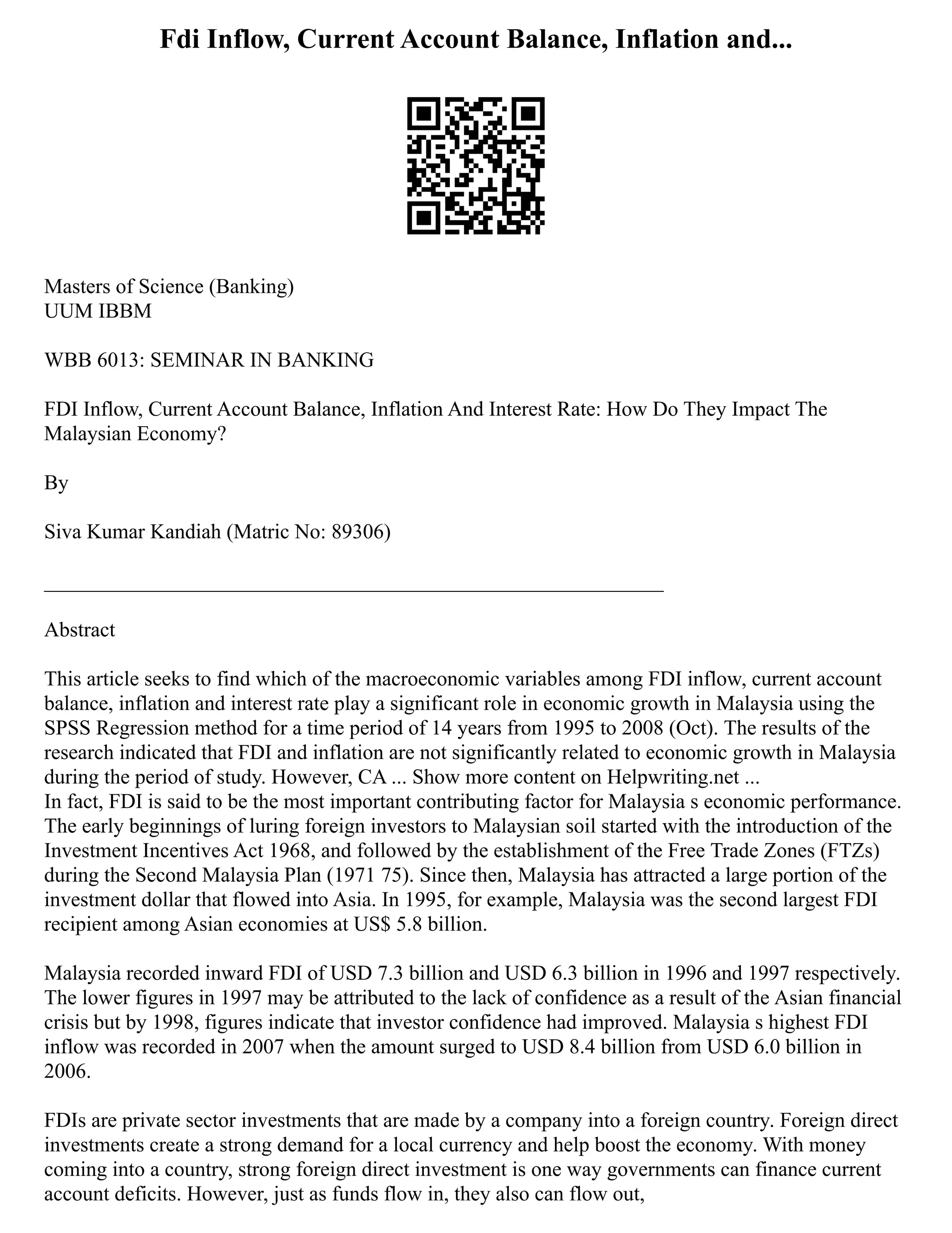 Graduate Writing Sample | PDF