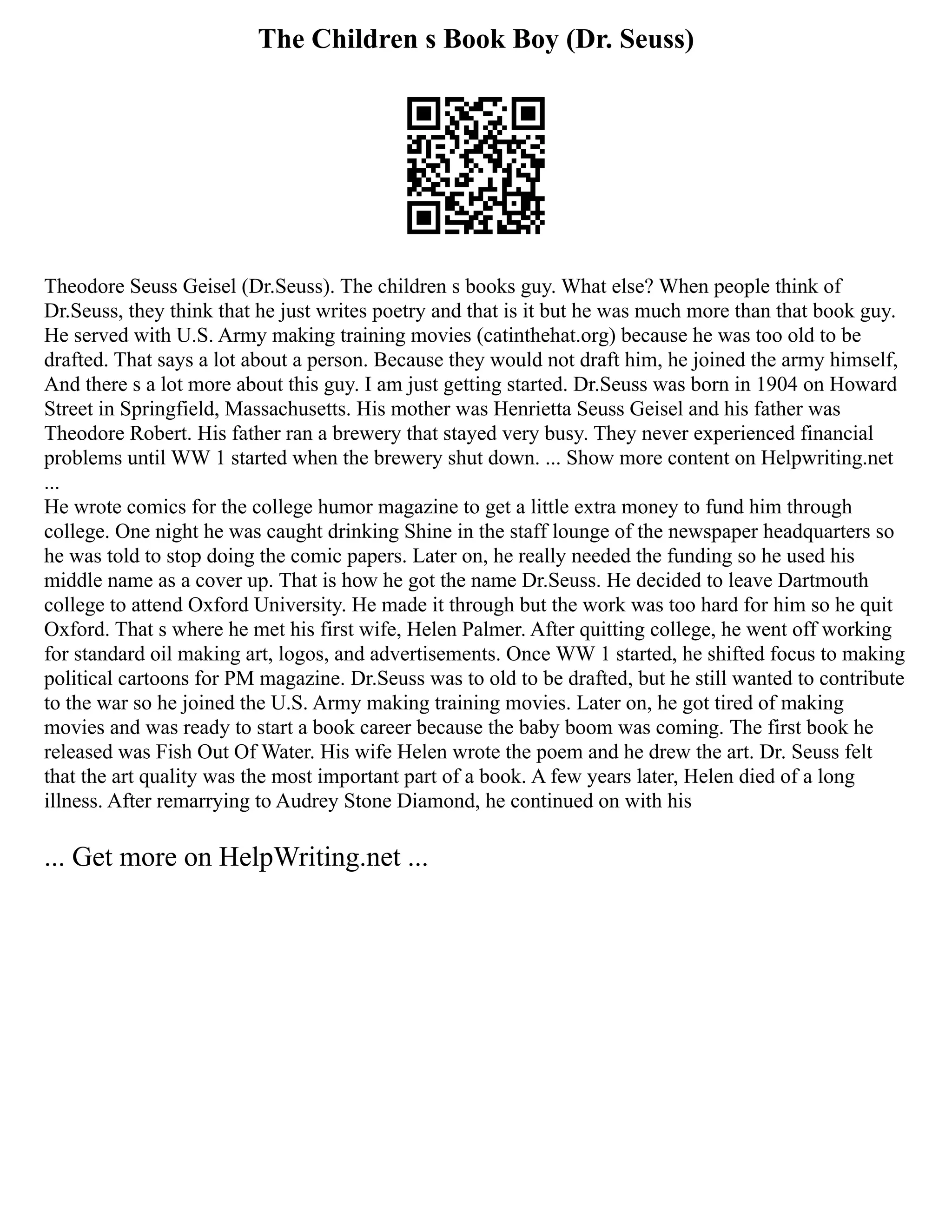 Graduate Writing Sample | PDF