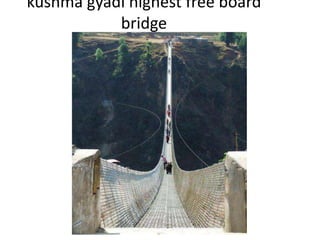 Graduating susp bridge to ropeways and cable cars in Nepal by Bhim ...