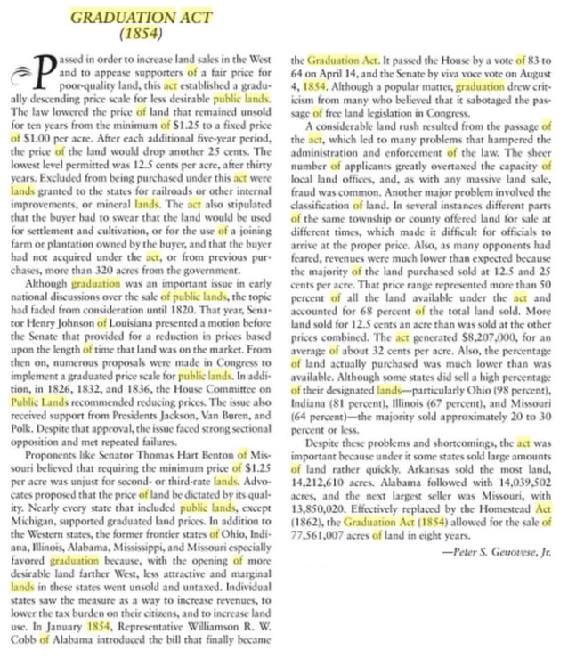 Graduation act-1854-summary | PDF