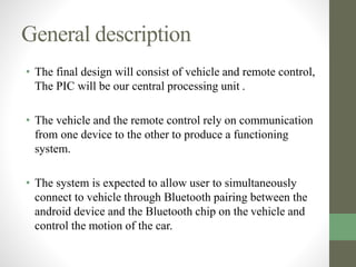 Bluetooth controlled android car | PPTX | Operating Systems | Computer Software and Applications