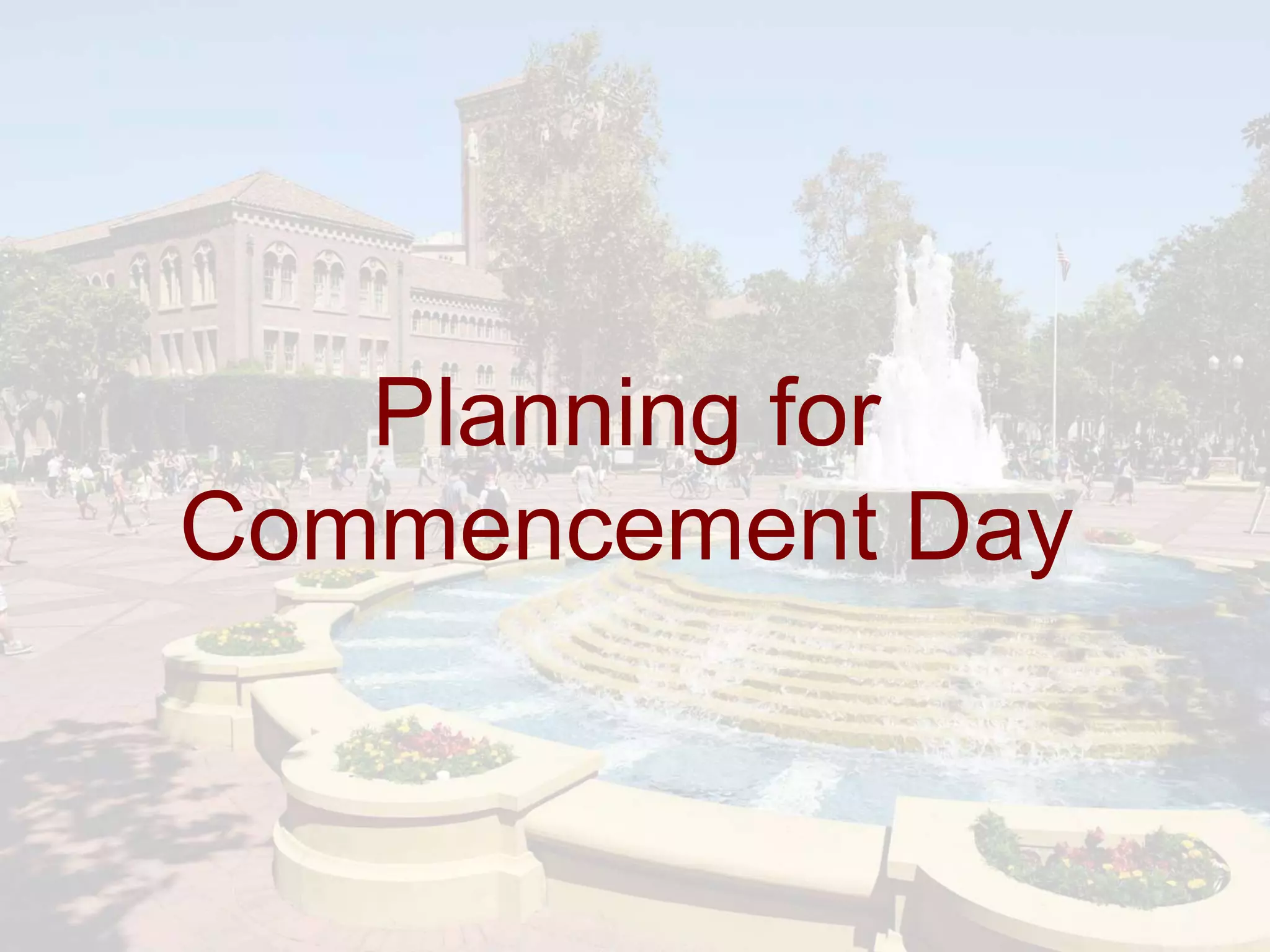 University of Southern California's 2019 Commencement Guide | PPTX