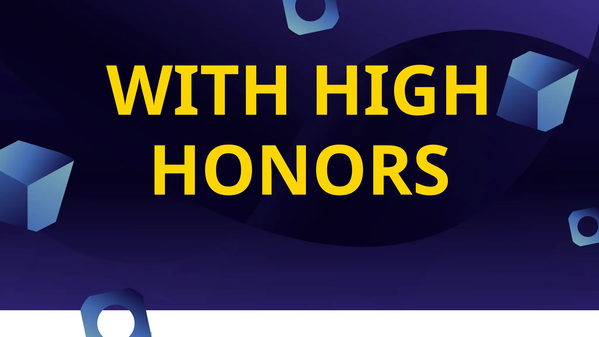 Graduation Convocation Ceremony Presentation in Dark Blue Yellow ...