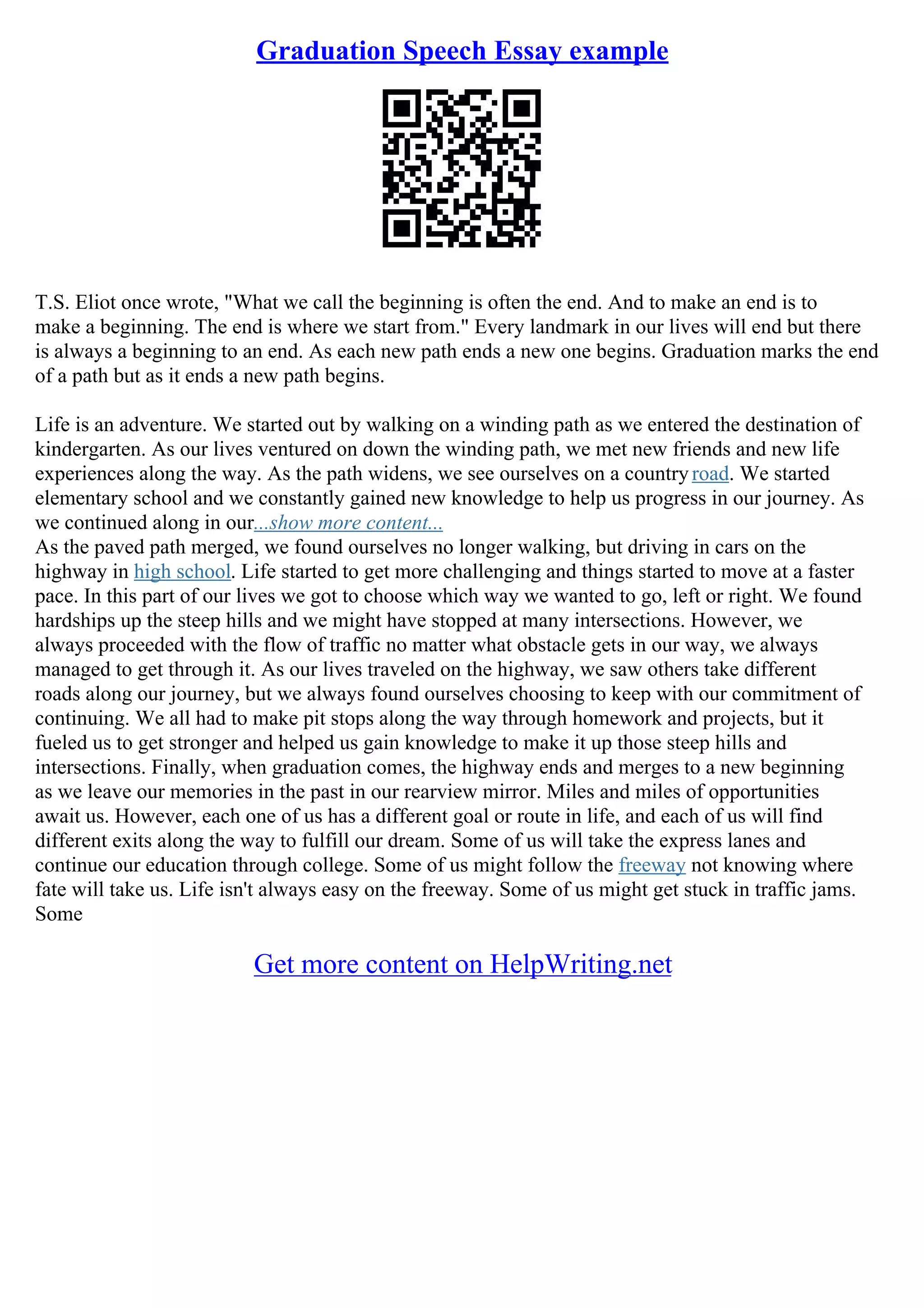 Graduation Day Essay | PDF