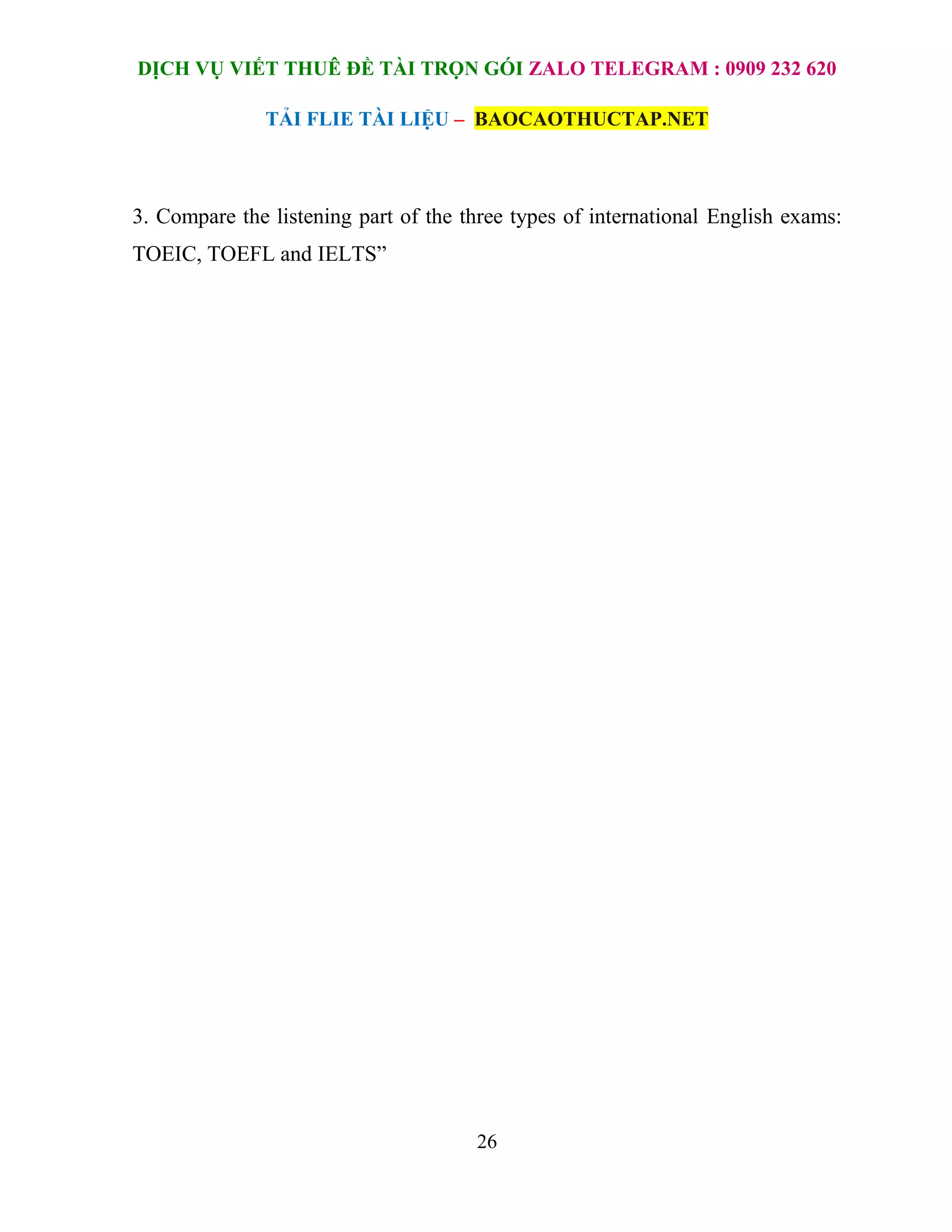 Graduation Essay Comparing The Writing Part Of The Three International ...