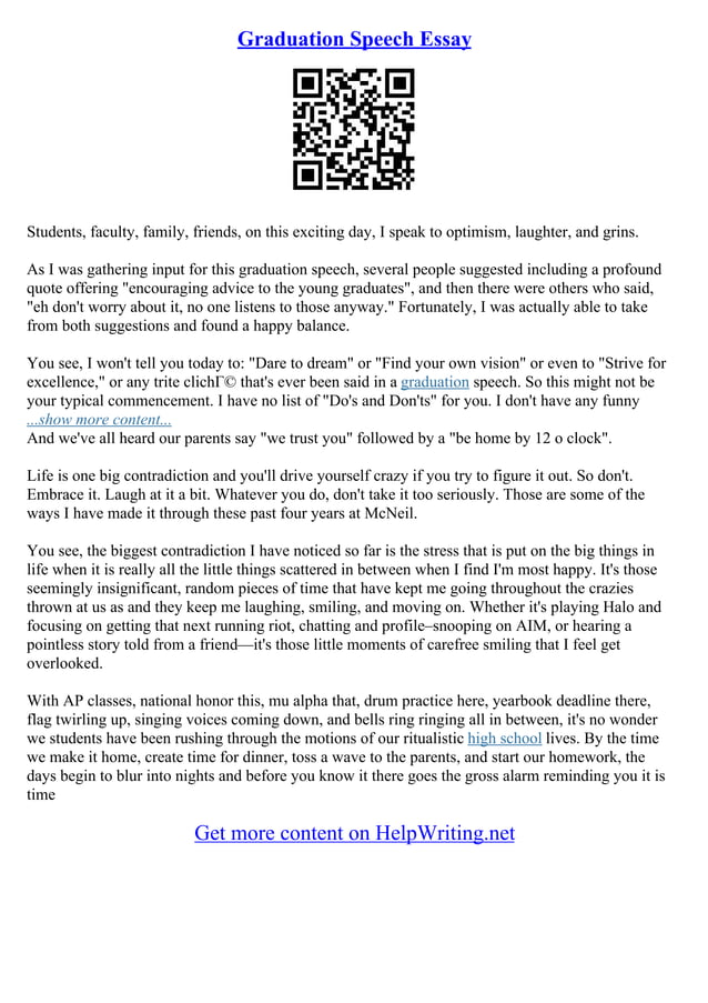 Graduation Essay Ideas | PDF