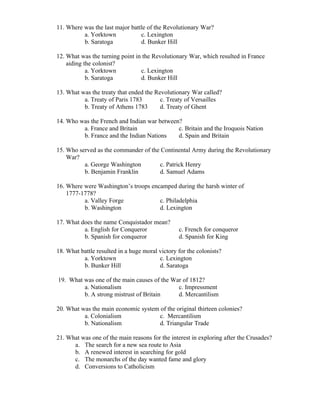 Alabama Graduation exam 1 (ch. 1 & 2) | PDF