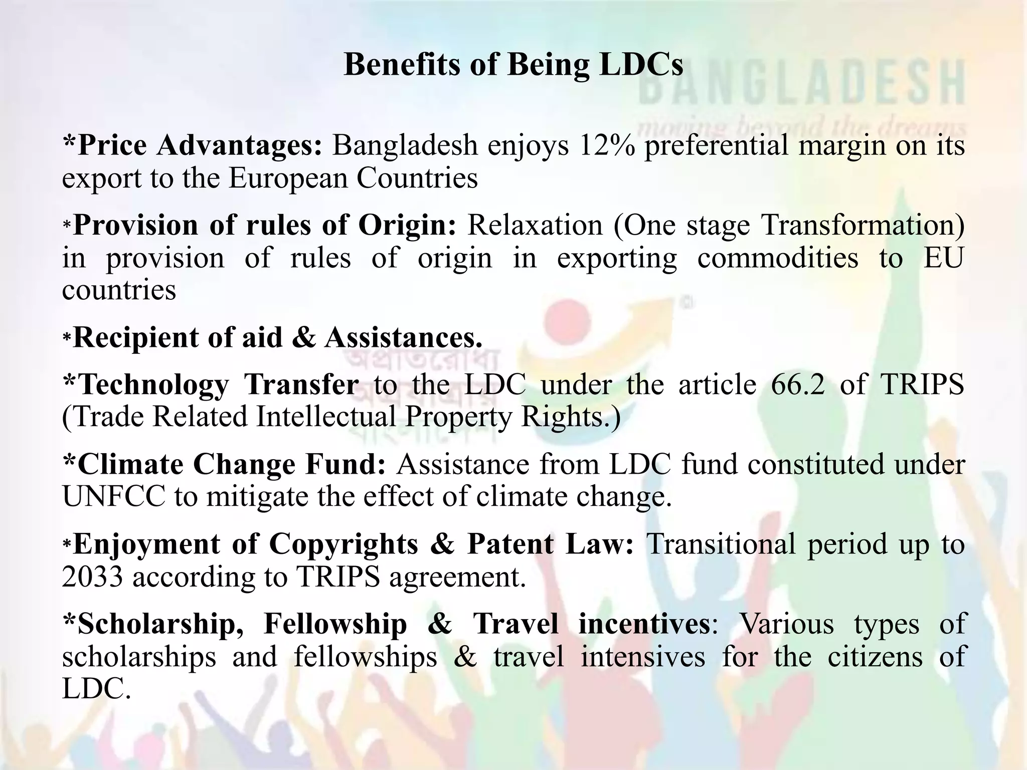 "Graduation of bangladesh from LDCs to developing countries" | PPTX