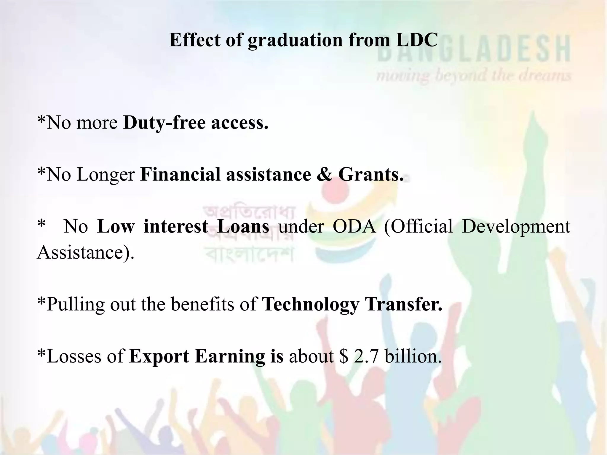 "Graduation of bangladesh from LDCs to developing countries" | PPTX