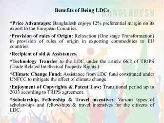 "Graduation of bangladesh from LDCs to developing countries" | PPTX