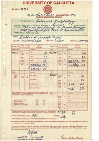 Graduation_Part1_Marksheet | PDF