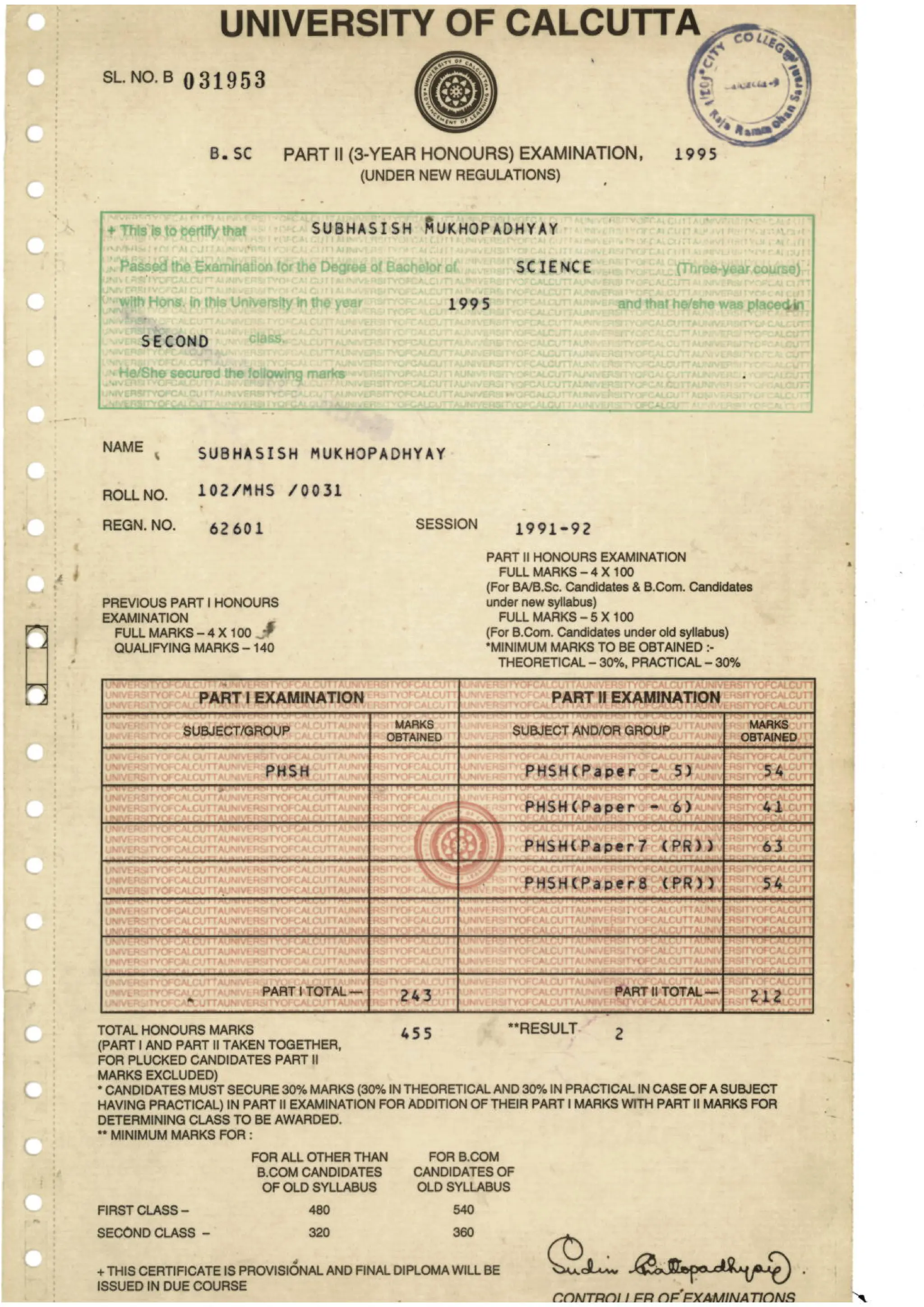 Graduation_Part2_Marksheet | PDF