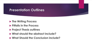 Brief Guidelines for Writing Graduation Project Thesis | PDF