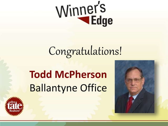 Allen Tate Realtors Winner's Edge Graduates_Charlotte_July 2014 | PPT
