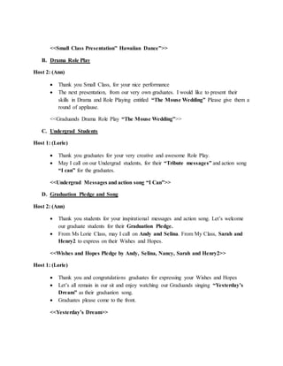 Graduation programme | DOCX