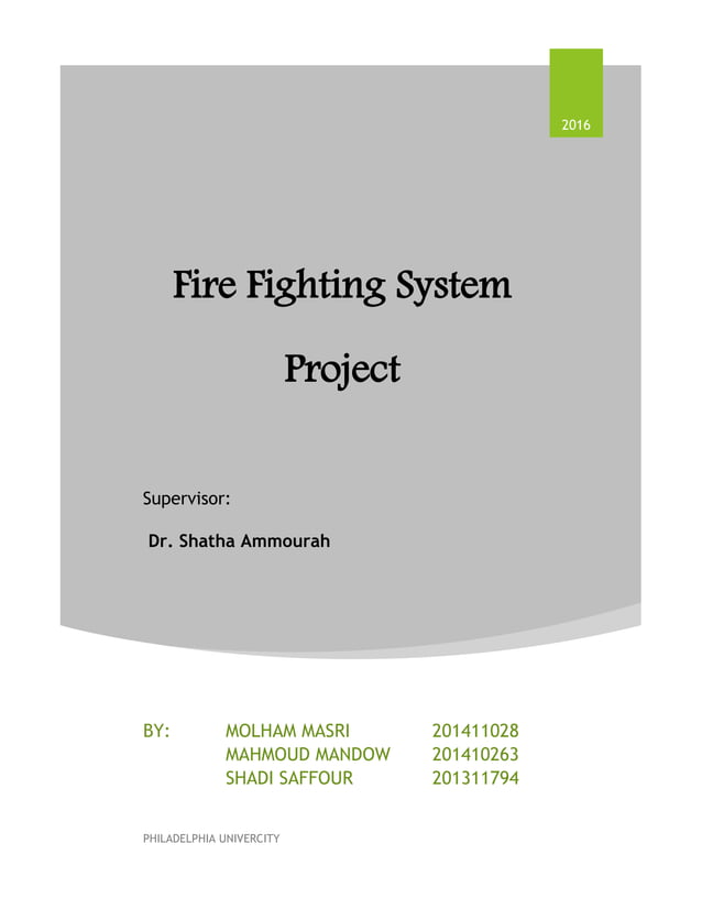 Fire Fighting System project | PDF