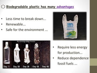 Biodegradable plastic- Graduation project. | PPT