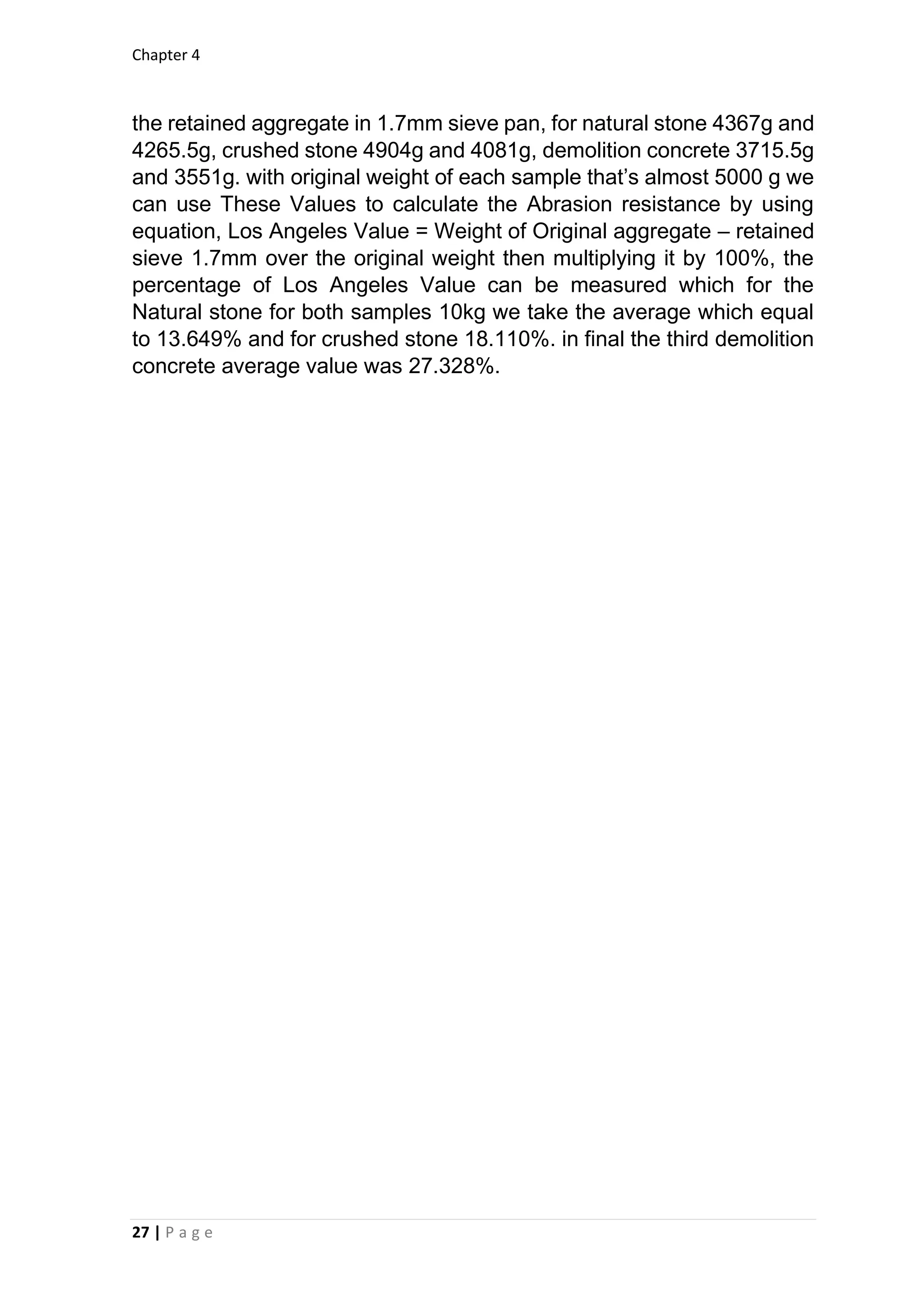 Abrasion Resistance of Different Types of Aggregate in Erbil | PDF