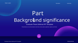 Comprehensive Graduate Thesis Defense Presentation Template for ...