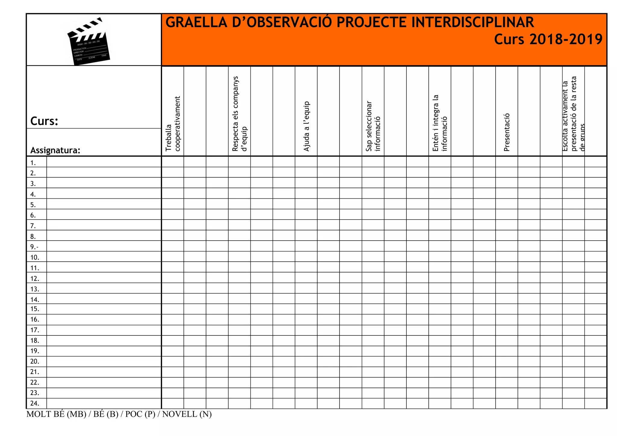 Graella de seguiment | PPT