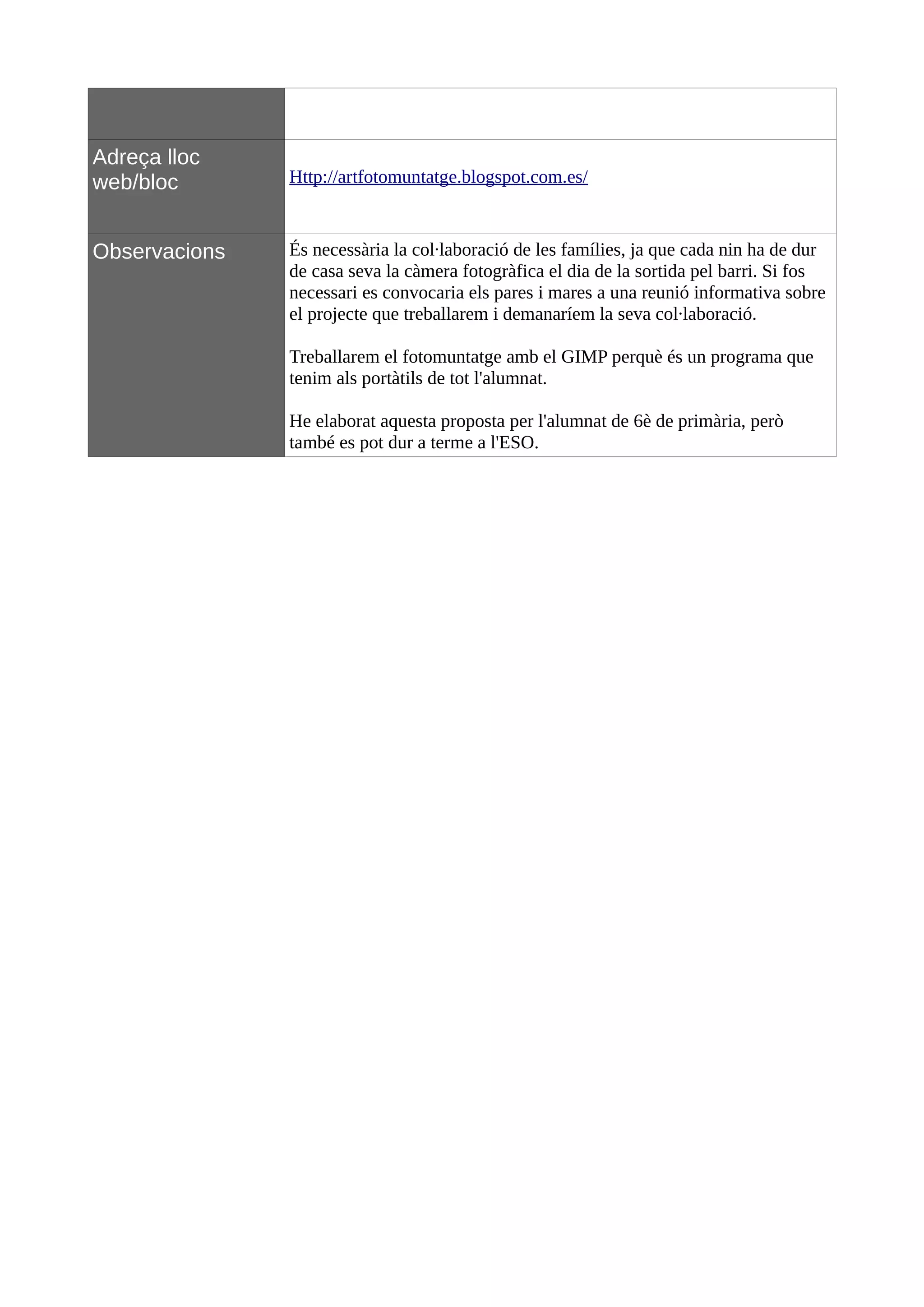 Graella projecte omplir[1] | PDF