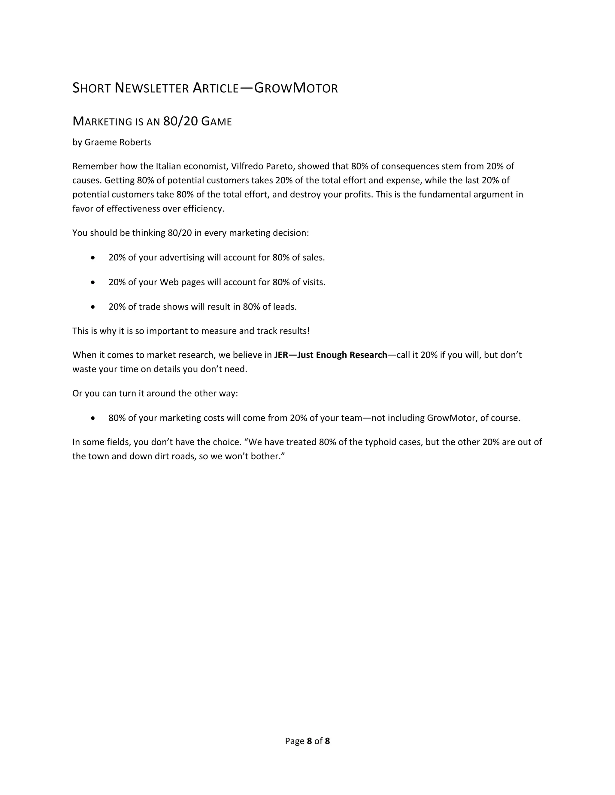 Graeme Roberts Writing | PDF